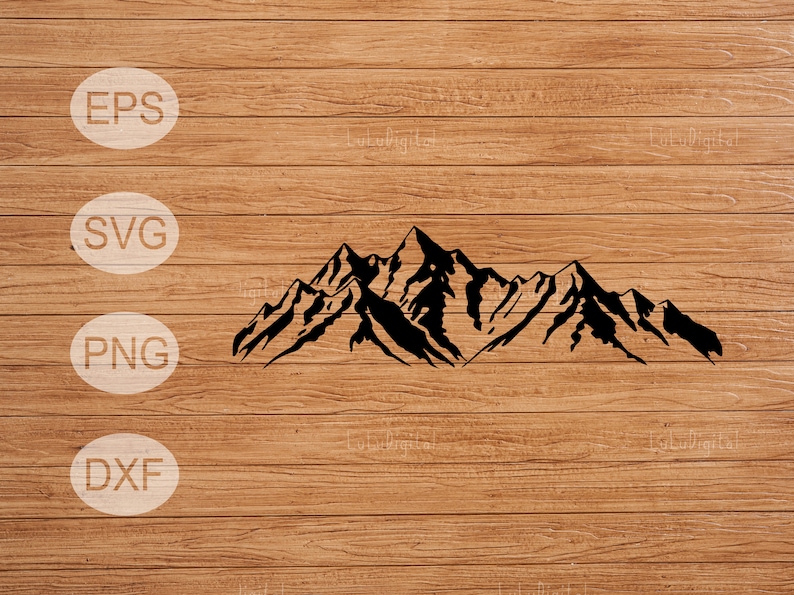 Mountain Range, Mountain Range Svg, Svg Files for Cricut, Mountains Svg ...