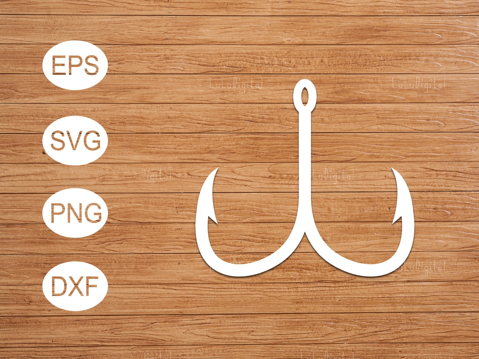 Double Fish Hook/ Svg, Png, Eps, Dxf - Etsy