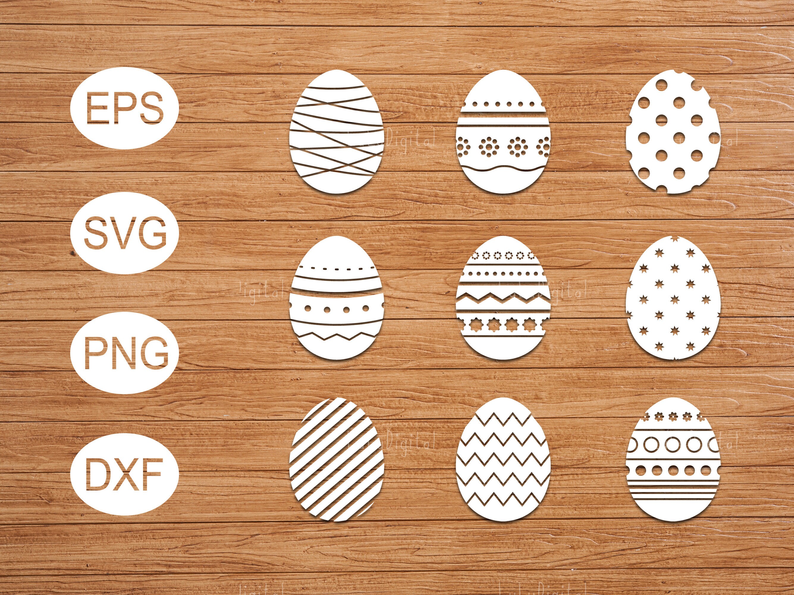 Easter Eggs/ Svg, Eps, Png, Dxf - Etsy
