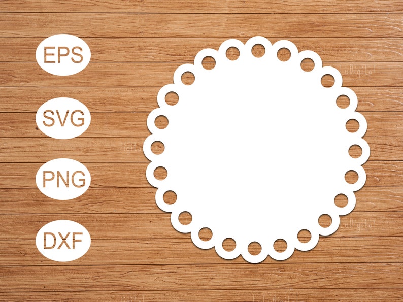 Dotted Circle Frame / Svg, Png, Eps, Dxf - Etsy