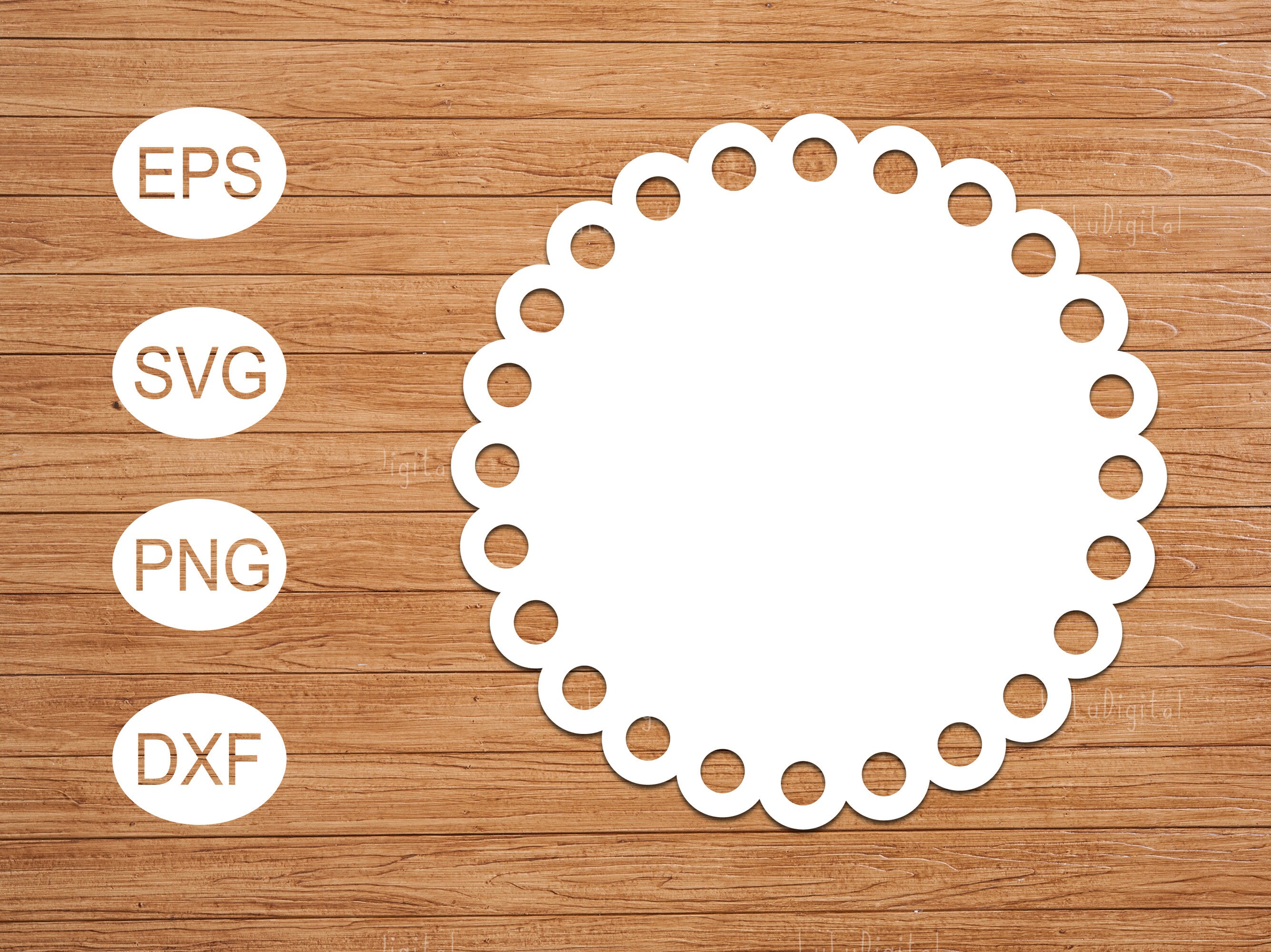 Dotted Circle Frame / Svg, Png, Eps, Dxf - Etsy