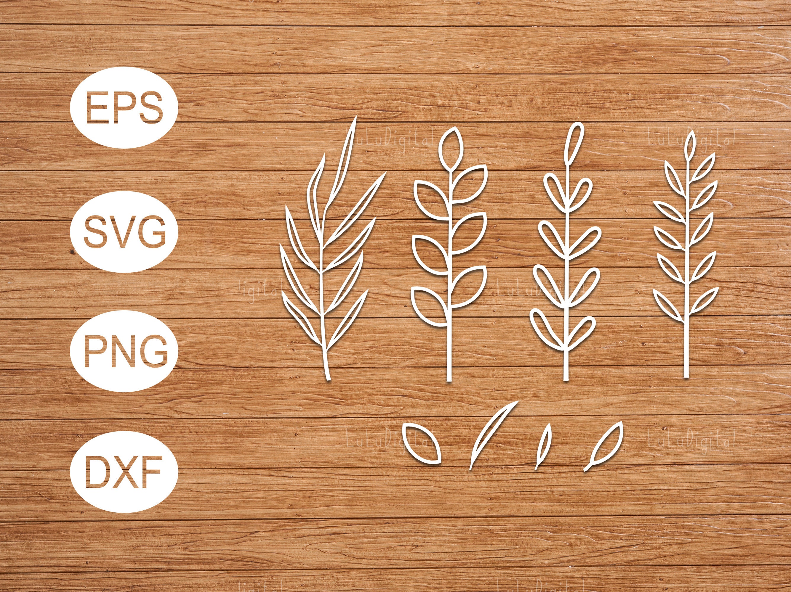 Feuilles/ Plantes/ svg png eps dxf - Etsy France