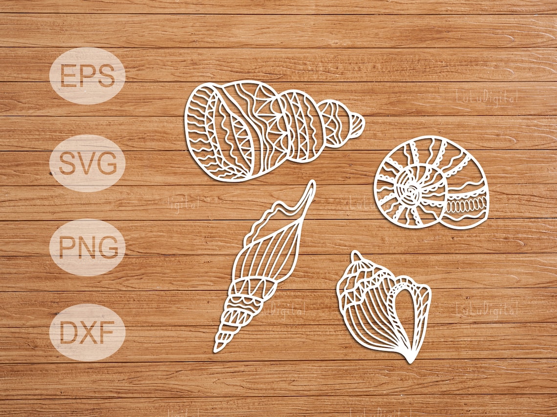 Seashell SVG Bundle, Sea Shell Clipart, Seashell Cricut, Silhouette ...