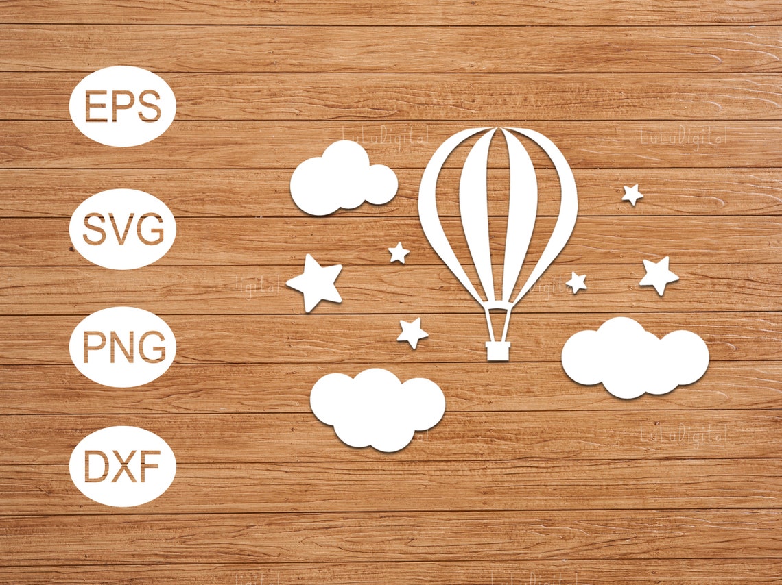 Hot Air Balloon Svg/ Air Balloon Cloud Svg / Air Balloon Svg /cloud Svg ...