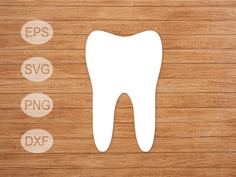 Tooth Digital, Simple Svg File, Tooth Svg, Teeth Cut File, Commercial ...