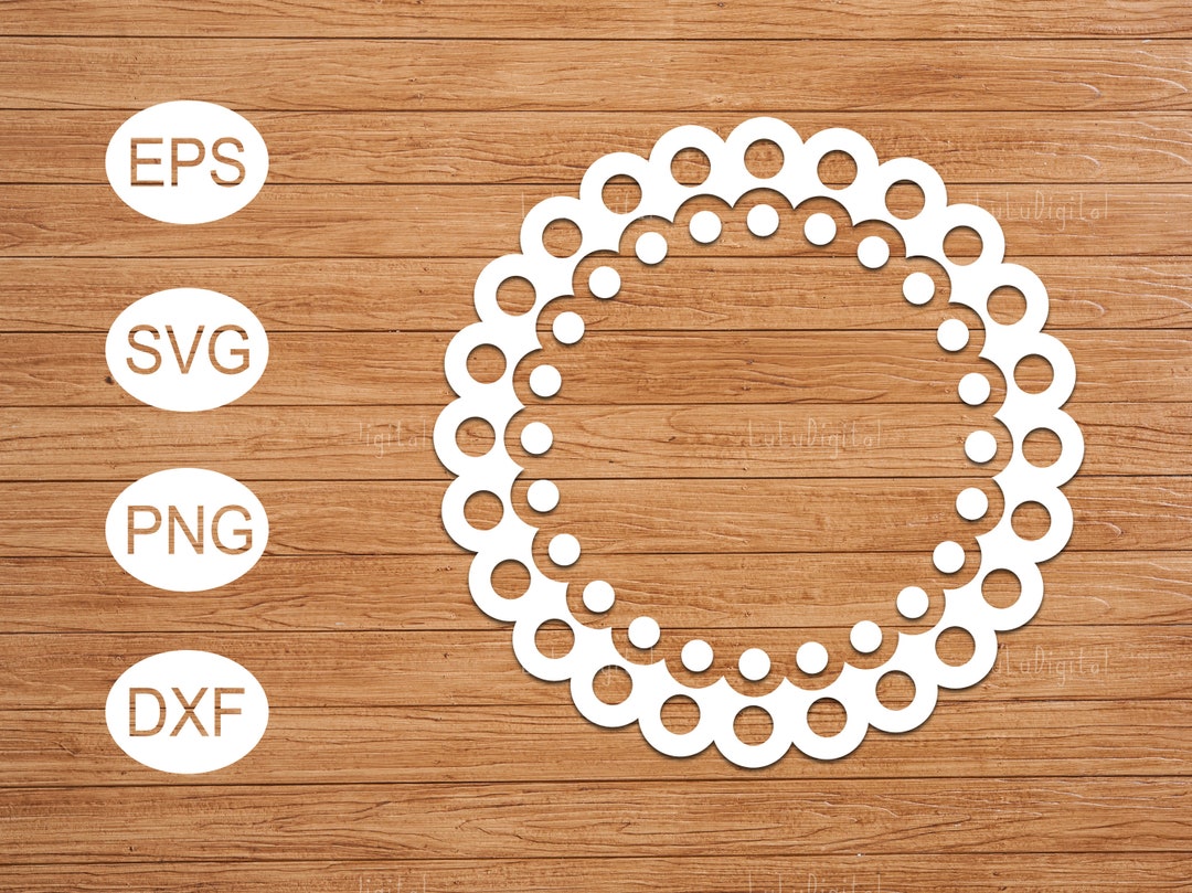 Dotted Round Frame Svg / Round Frame Svg / Polka Dot Frame Svg / Dotted Frame Svg / Cut File ...
