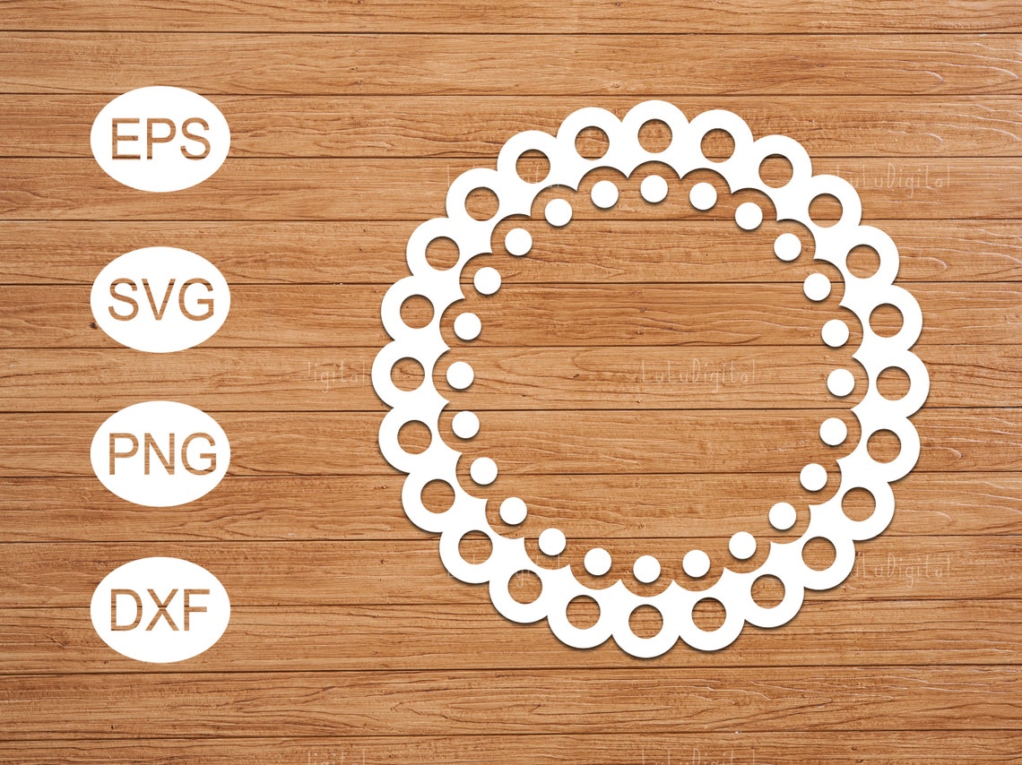Dotted Round Frame Svg / Round Frame Svg / Polka Dot Frame Svg / Dotted Frame Svg / Cut File ...