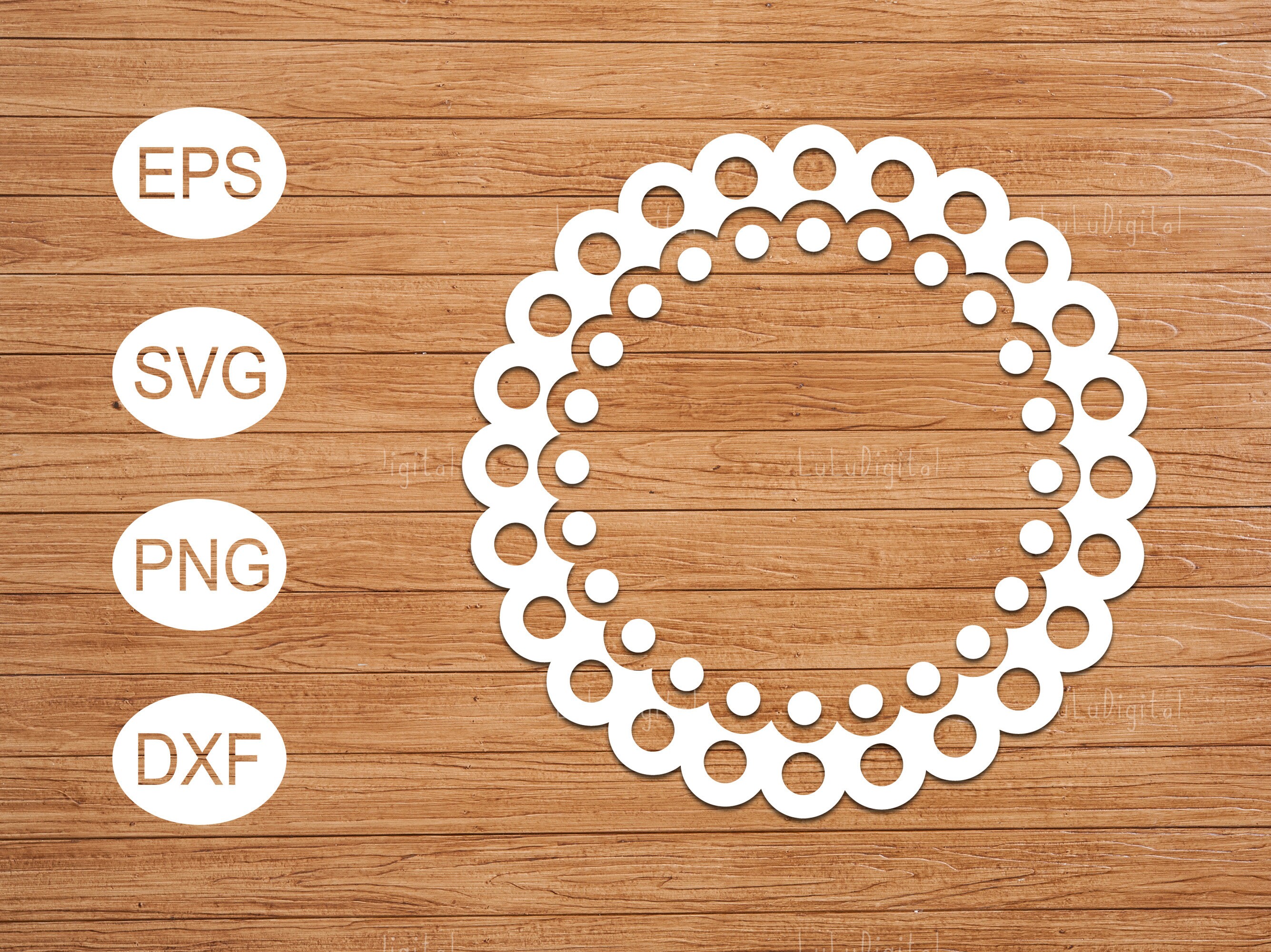 Dotted Round Frame Svg / Round Frame Svg / Polka Dot Frame Svg / Dotted ...