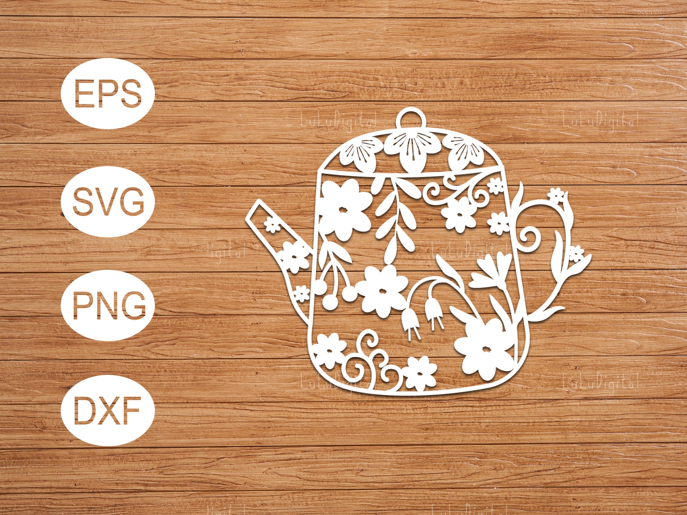 Floral Teapot / Svg Png Eps Dxf - Etsy