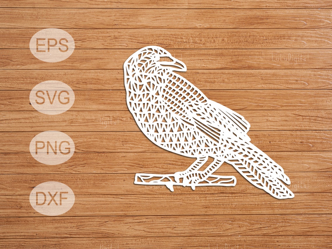 Raven Svg, Crow Svg, Halloween Svg, Svg Files for Cricut, Raven Silhouette Svg, Raven Artwork ...