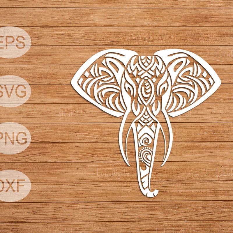Elephant Mandala Svg - Etsy