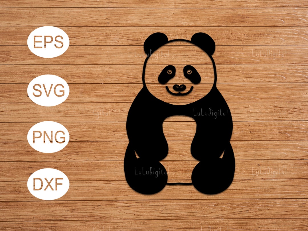 Silhouette of Panda / Panda Bear Svg / Svg Files for Cricut, Panda Cut ...
