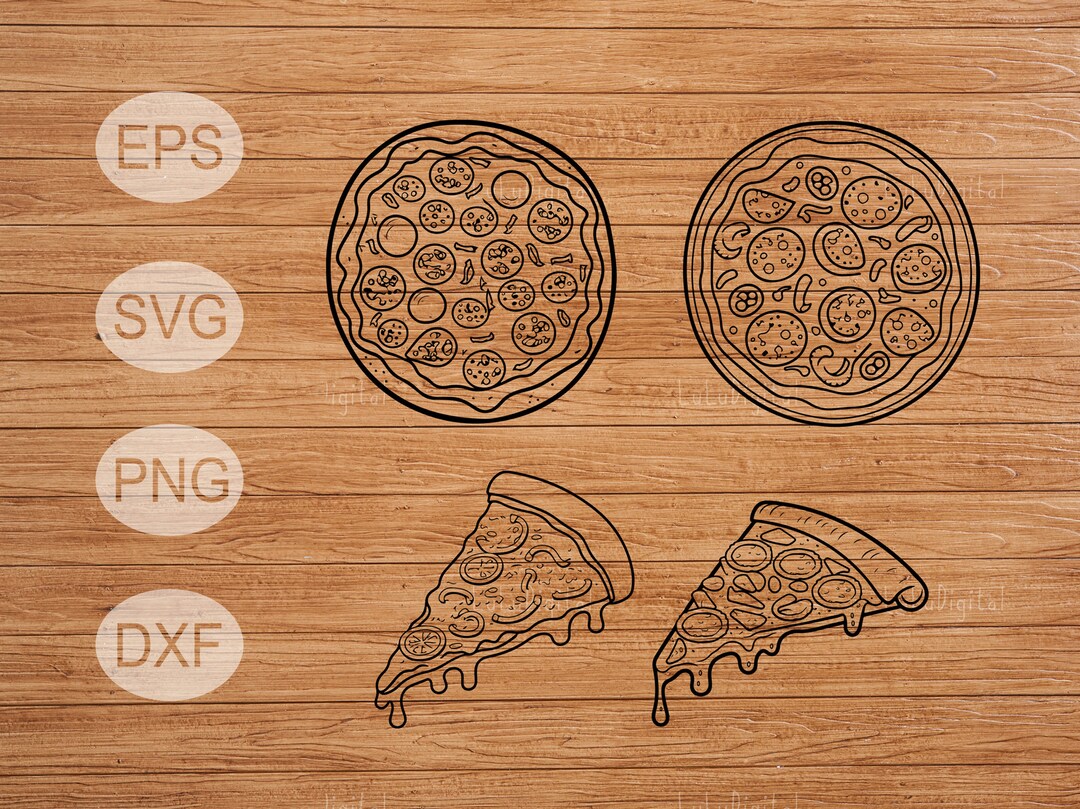 Pizzas Bundle, Pizza, Pizza Slice, Pizza Piece, Pizza Cut File, Svg ...