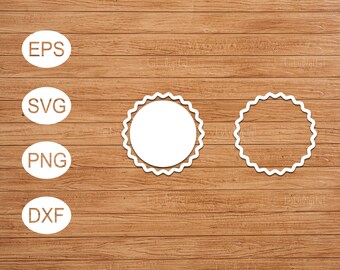 Wavy Circle Svg | Etsy
