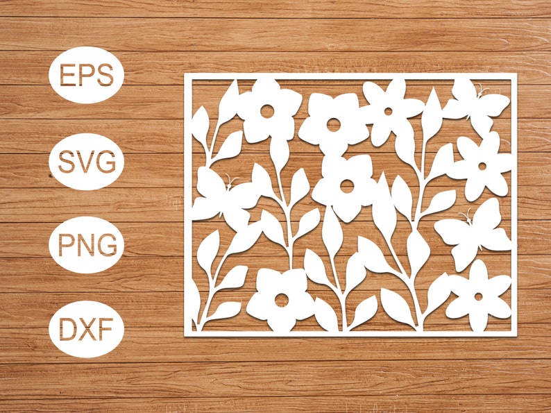 Floral Square / Svg, Png, Eps, Dxf - Etsy