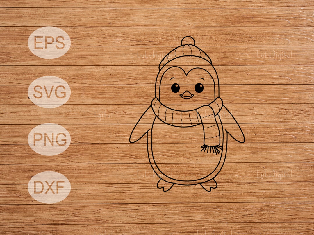 Penguin Svg, Cutting File for Cricut, Silhouette, Cute Baby Penguin ...
