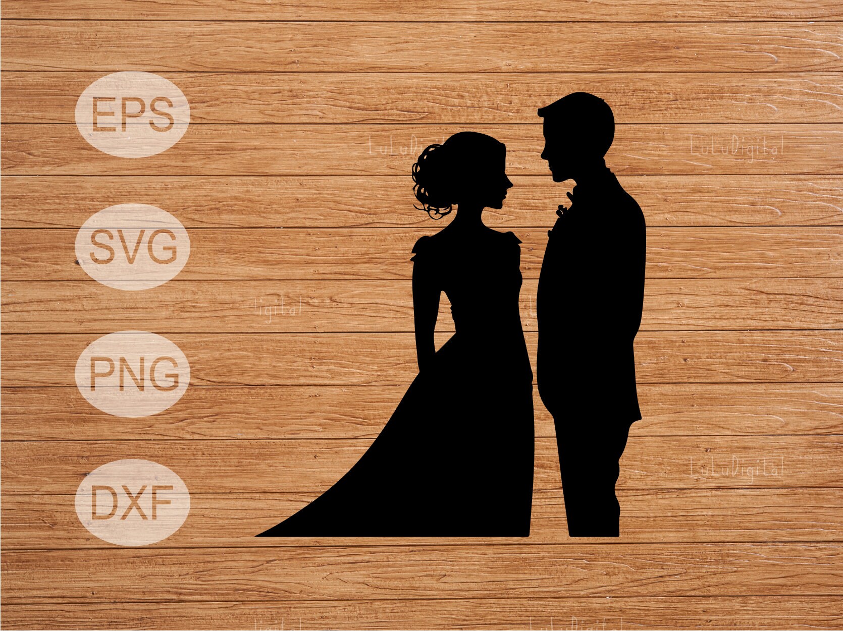 Newlyweds Vector, Newlyweds Clip Art, Newlyweds Cricut, Couple Clipart ...