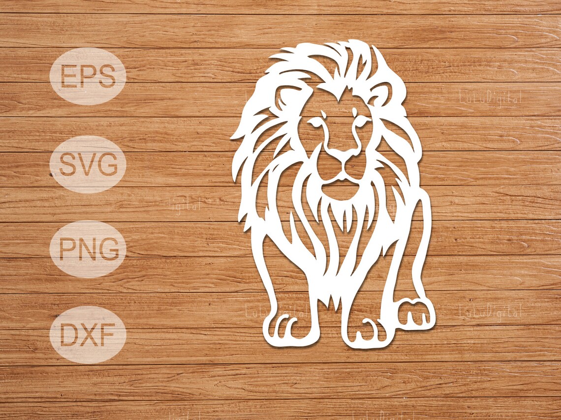 Lion, Lion SVG, Wild Lion, Vector, Svg, Eps, Png, Dxf, Instant Download ...