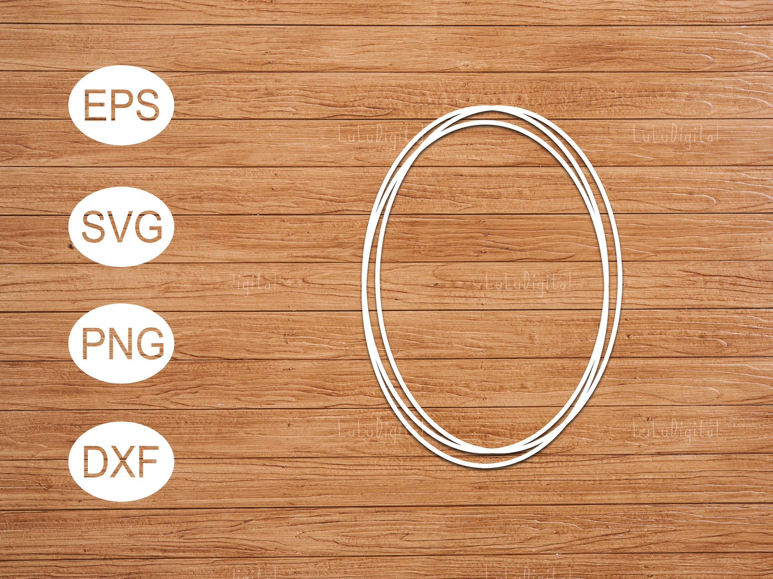 Oval Frame / Svg, Png, Eps, Dxf - Etsy