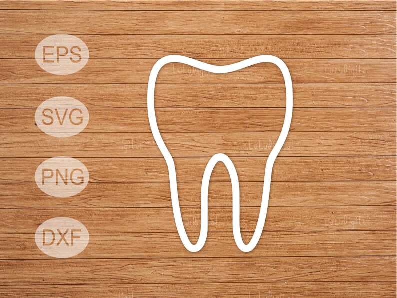 Diente digital, archivo svg simple, svg de dientes, archivo de corte de ...