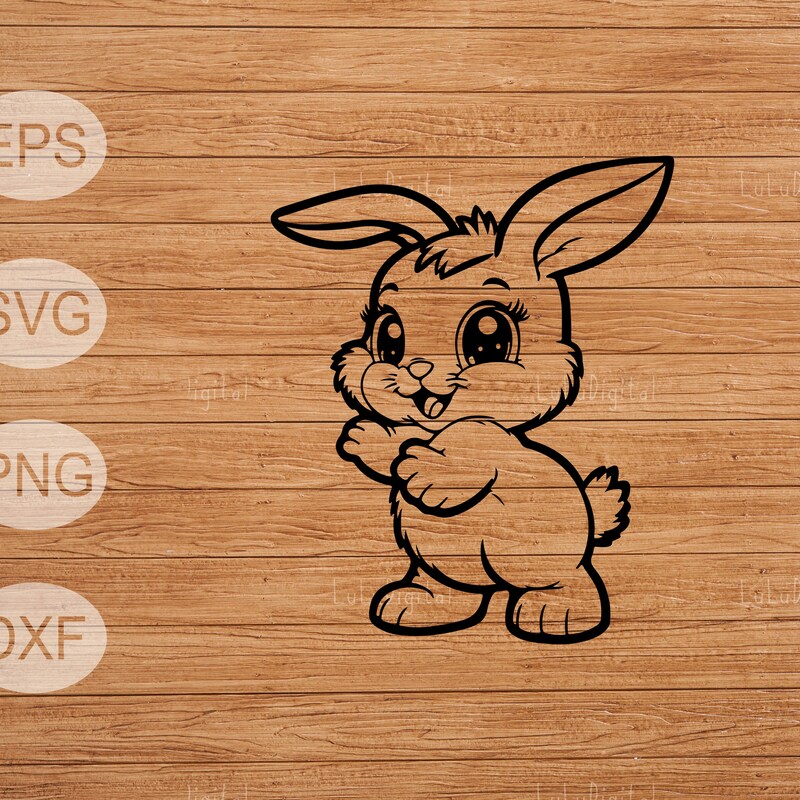 Rabbit Svg - Etsy