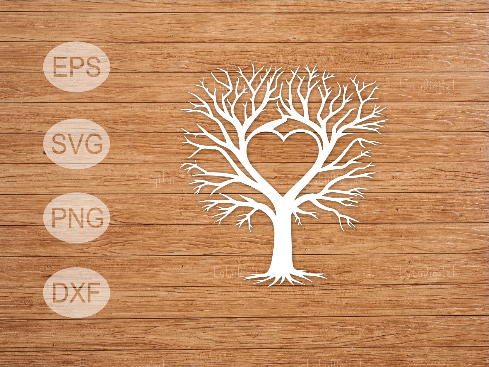 Tree Clip Art, Loved Ones Cut File, Tree Heart Svg, in Memory of ...