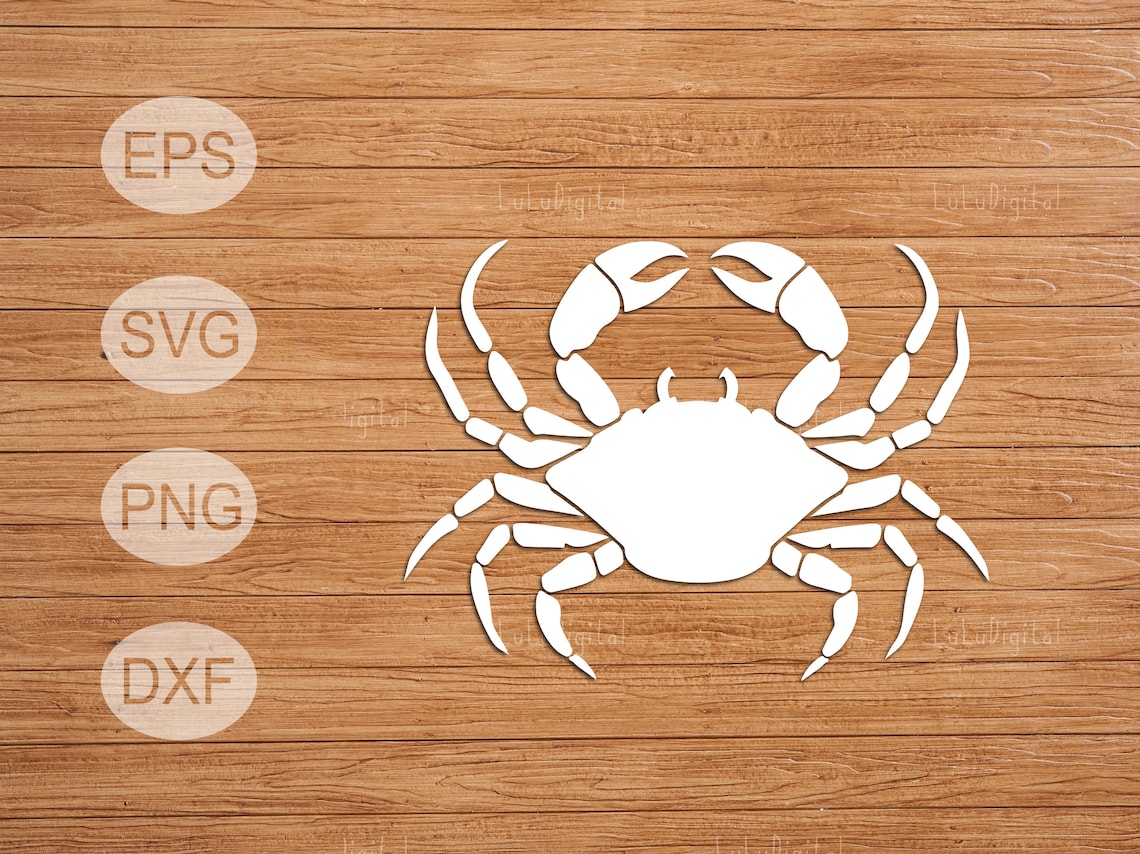 Crab Svg Blue Crab Silhouette Vector Crab - Etsy