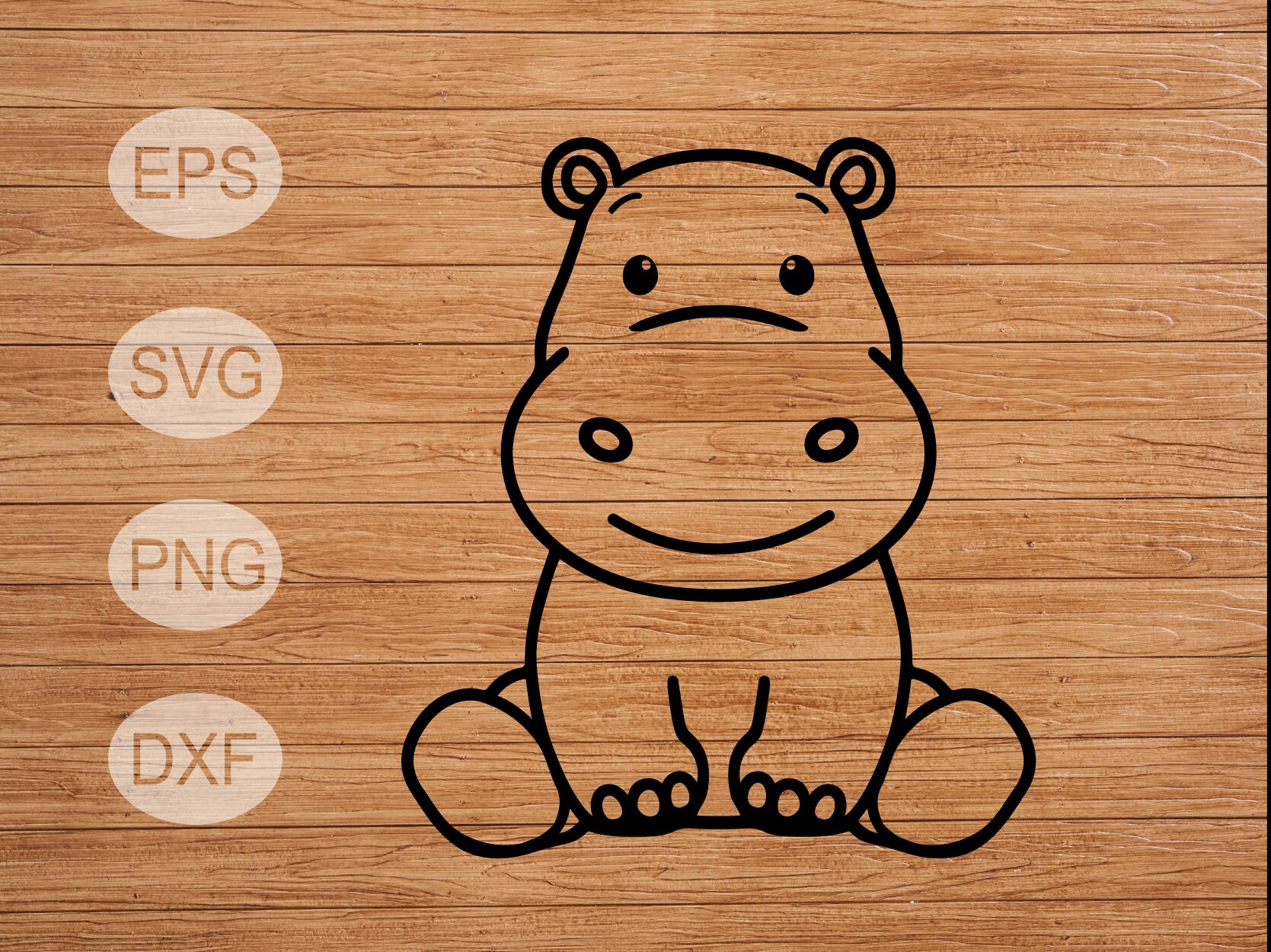 Cute Hippo Svg, Hippopotamus Svg, Baby Hippo, Svg, Eps, Dxf, Png ...
