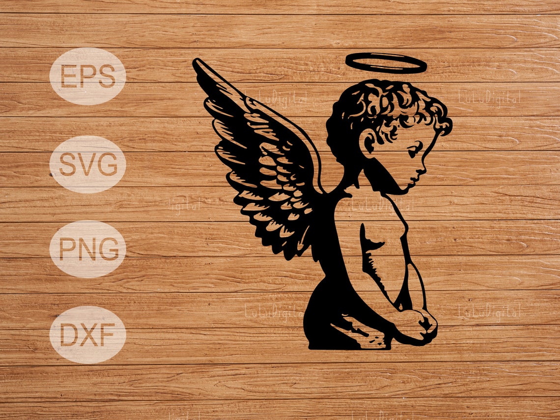 Angel Silhouette Svg, Angel Svg, Angel Svg for Cricut, Angel Wings ...
