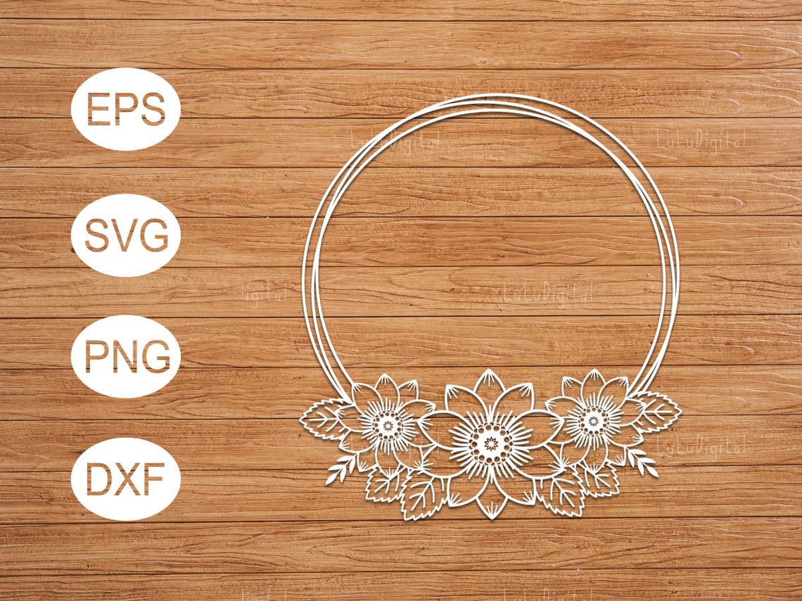 Floral Wreath / Svg Png Eps Dxf - Etsy