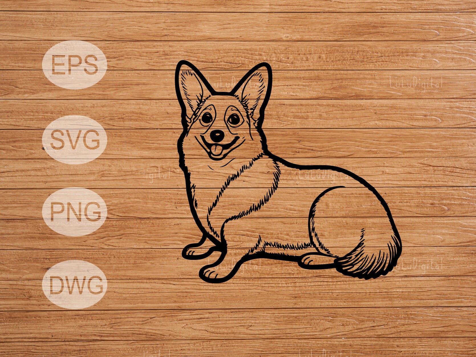Cute Corgi Svg, Png, Dwg, Eps, Dog Cut File - Etsy