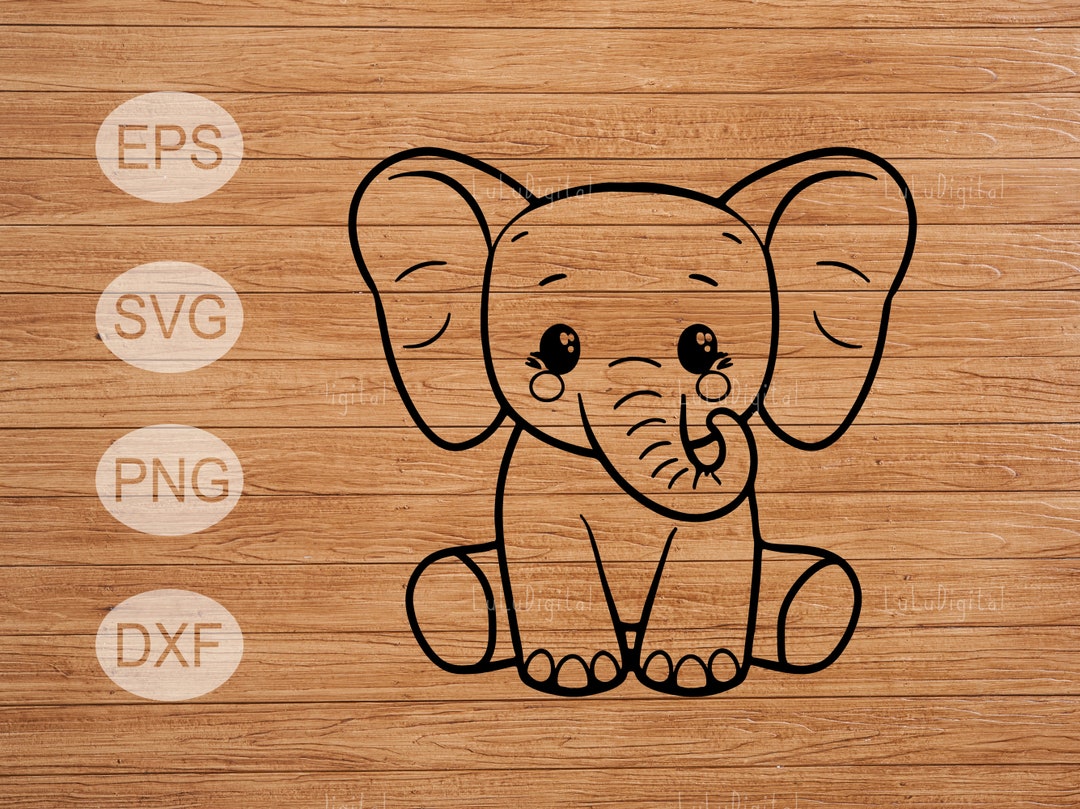 Elephant Svg File, Boy Elephant Clip Art, Baby Elephant, Cute Elephant ...