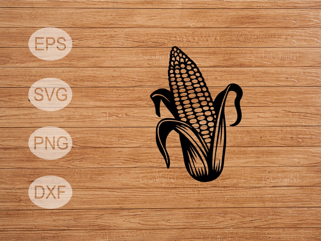 Corn Silhouette, Corn Vector, Corn Cob Svg, Corn, Corn Clipart, Corn ...