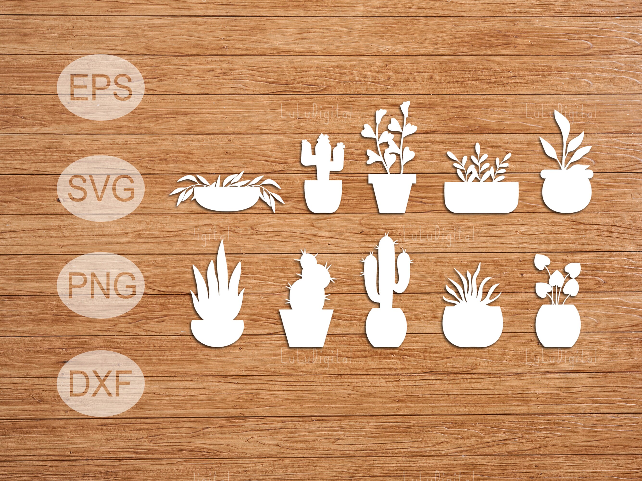 Potted Plant Svg, Plants in Pots Svg, House Plant Svg, Cactus Svg ...