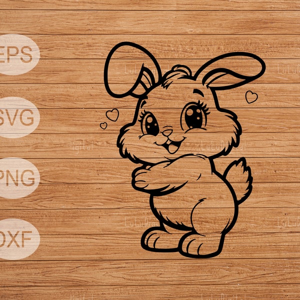 Cute Bunny Svg - Etsy