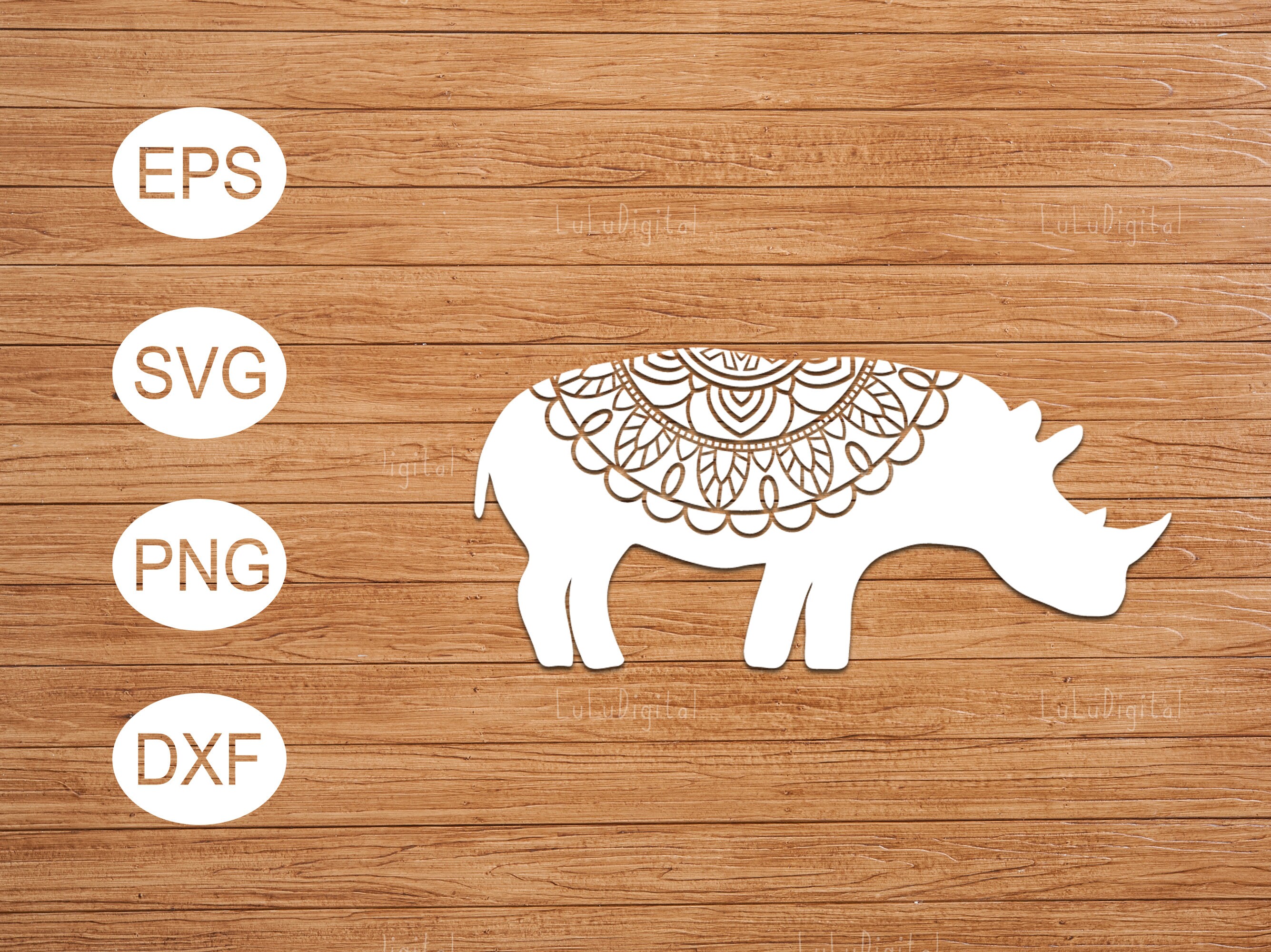 Silhouette of Rhino / Svg Files for Cricut Rhino Cut File / - Etsy