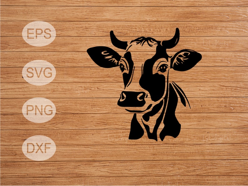 Cow Svg, Cow Face Svg, Cow Head, Cow Design, Svg, Eps, Png, Dxf ...