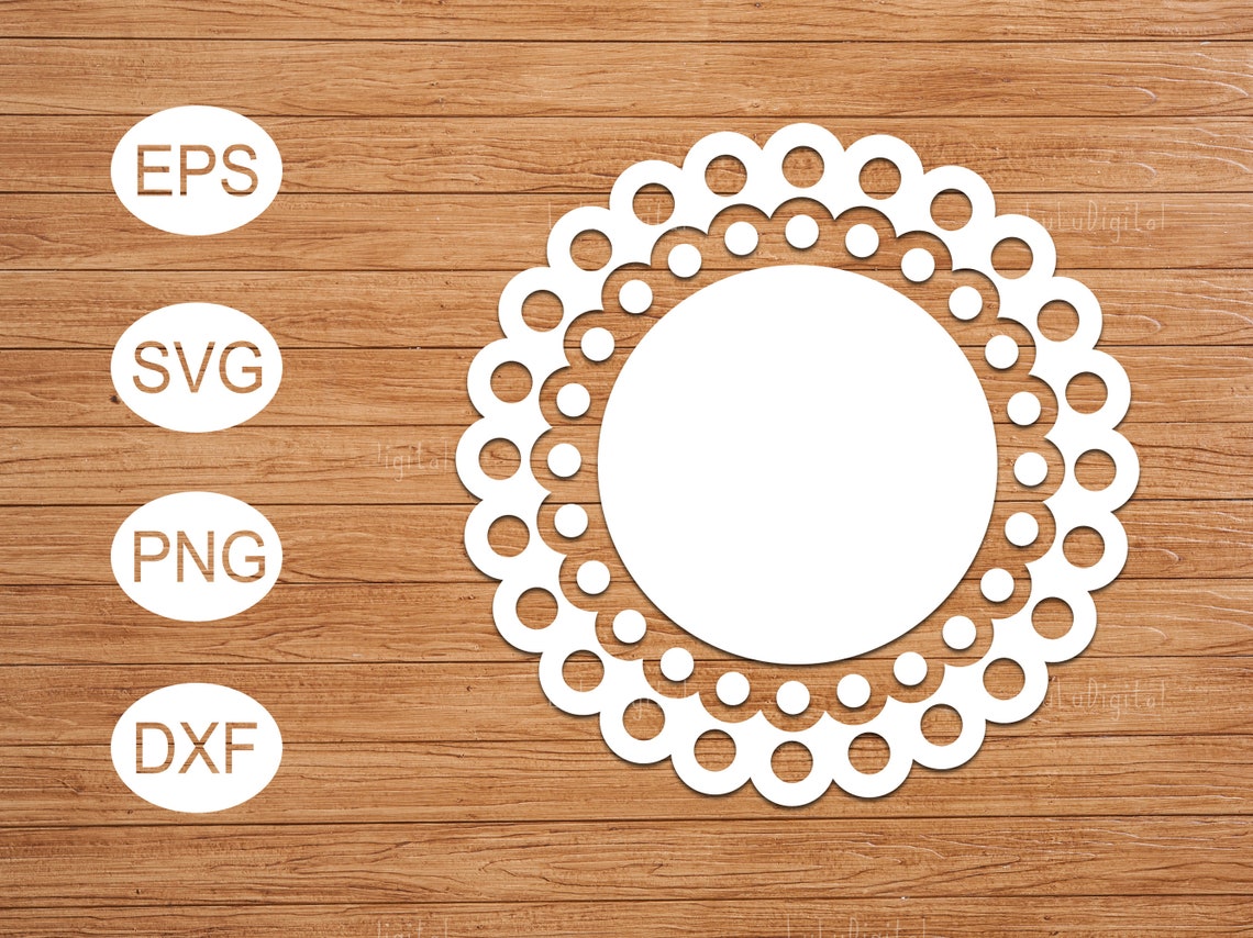 Dotted Round Frame Svg Polka Dot Dotted Frame Svg Cut File - Etsy
