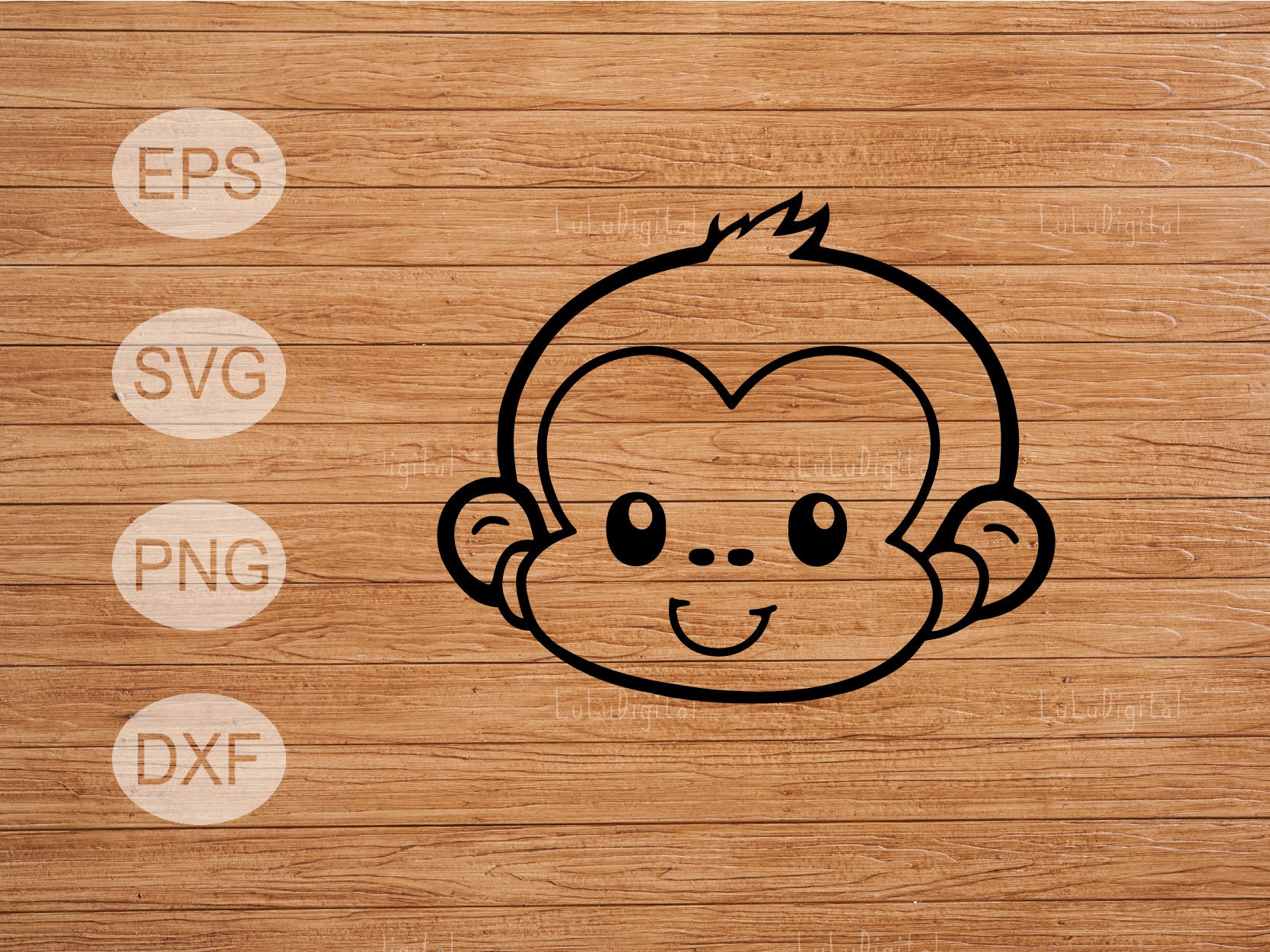 Cute Baby Monkey Svg, Monkey Cut Files, Cute Monkey Face, Monkey Head ...