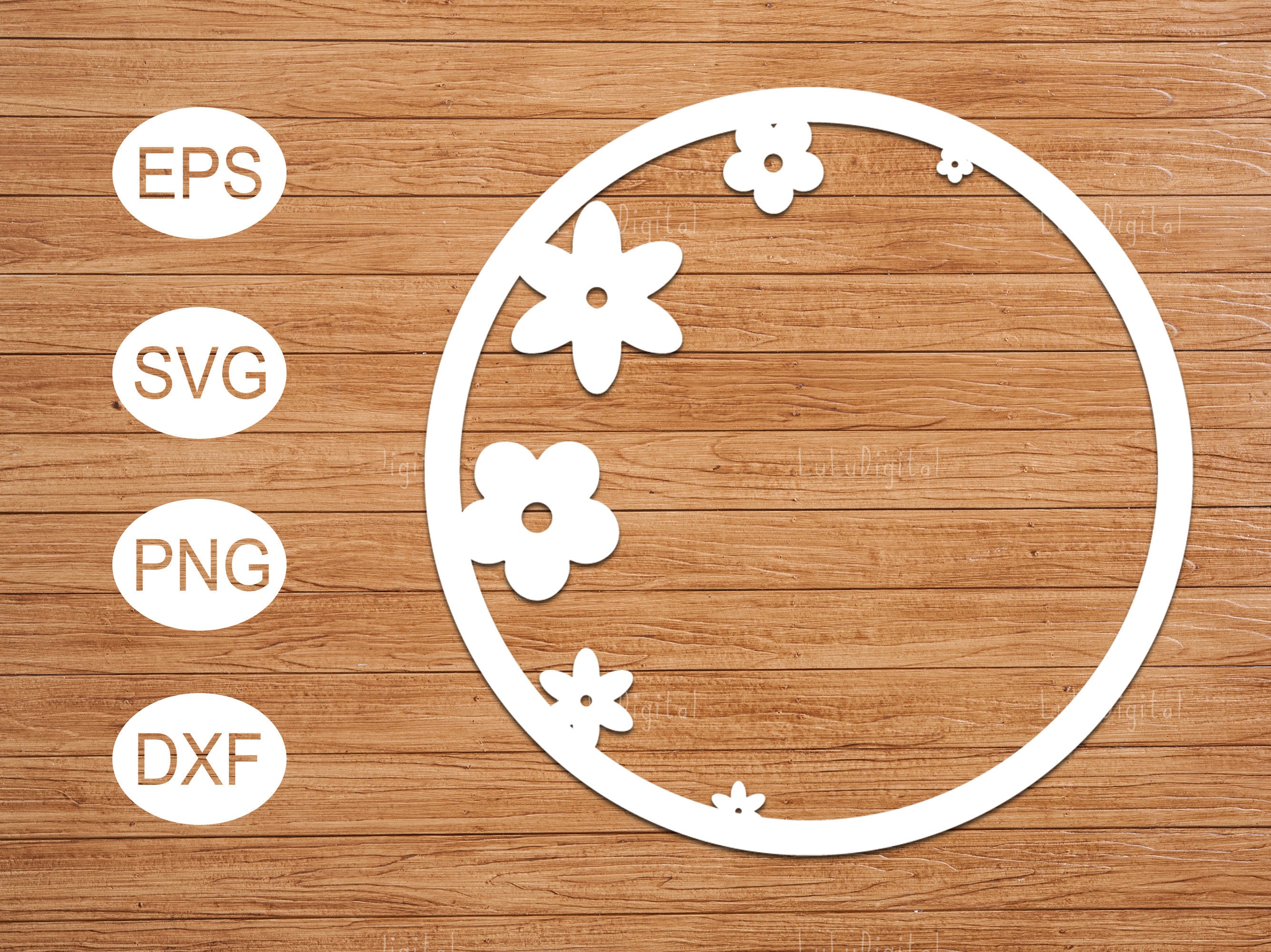 Flower Circle / Svg Png Eps Dxf - Etsy