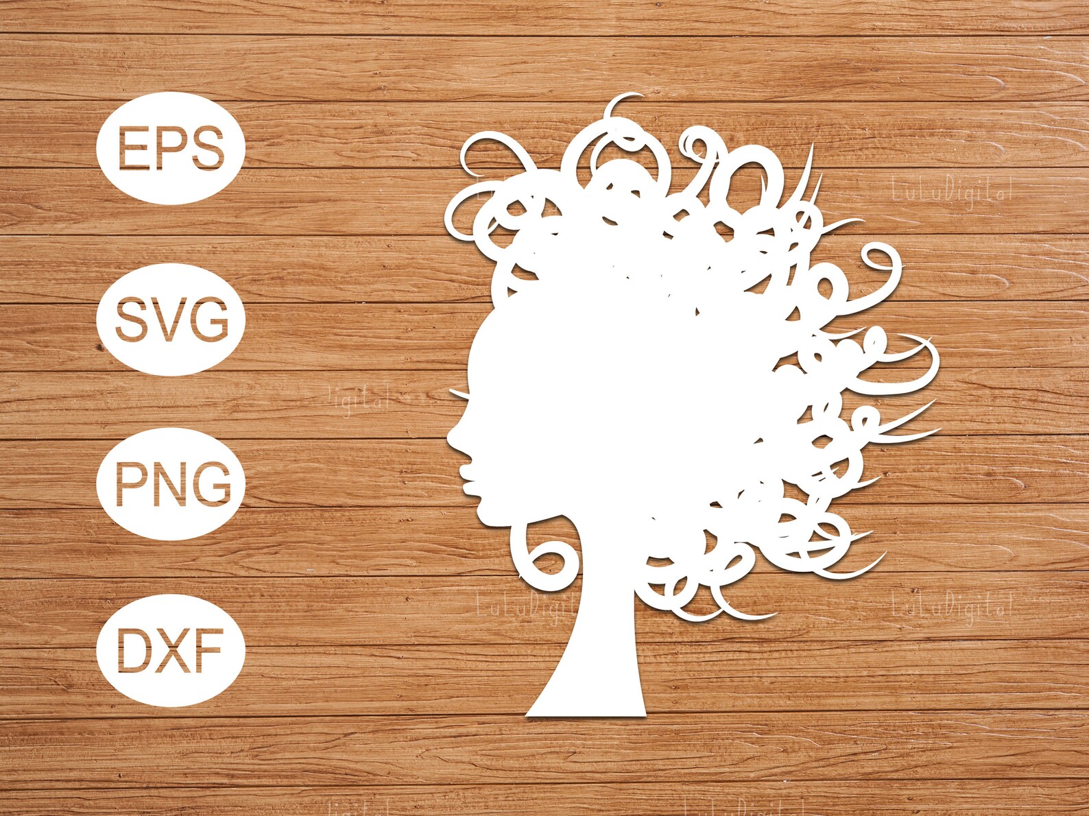 Girl With Curly Hair Svg Curly Hair Salon Studio - Etsy