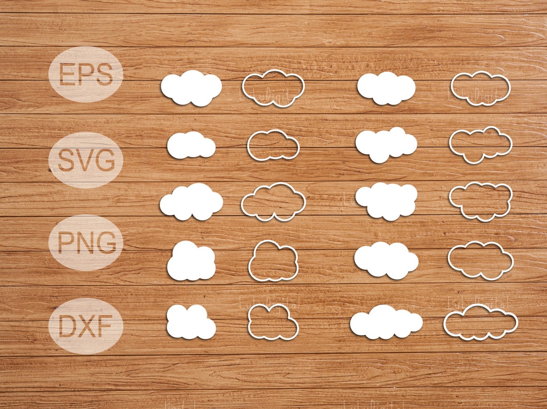 Cloud Svg, Cloud Bundle Svg, Cloud Clipart, Cloud Cricut, Sky Svg, Cut ...