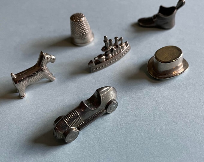 Six CLASSIC MONOPOLY TOKENS - Etsy
