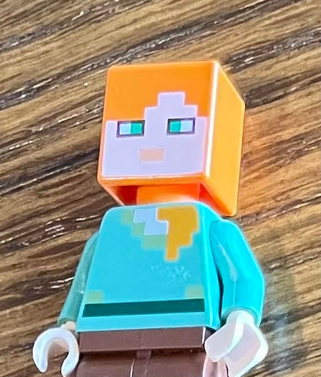 Lego Minecraft 'alex' Minifigure. 1 1/2 Tall. - Etsy