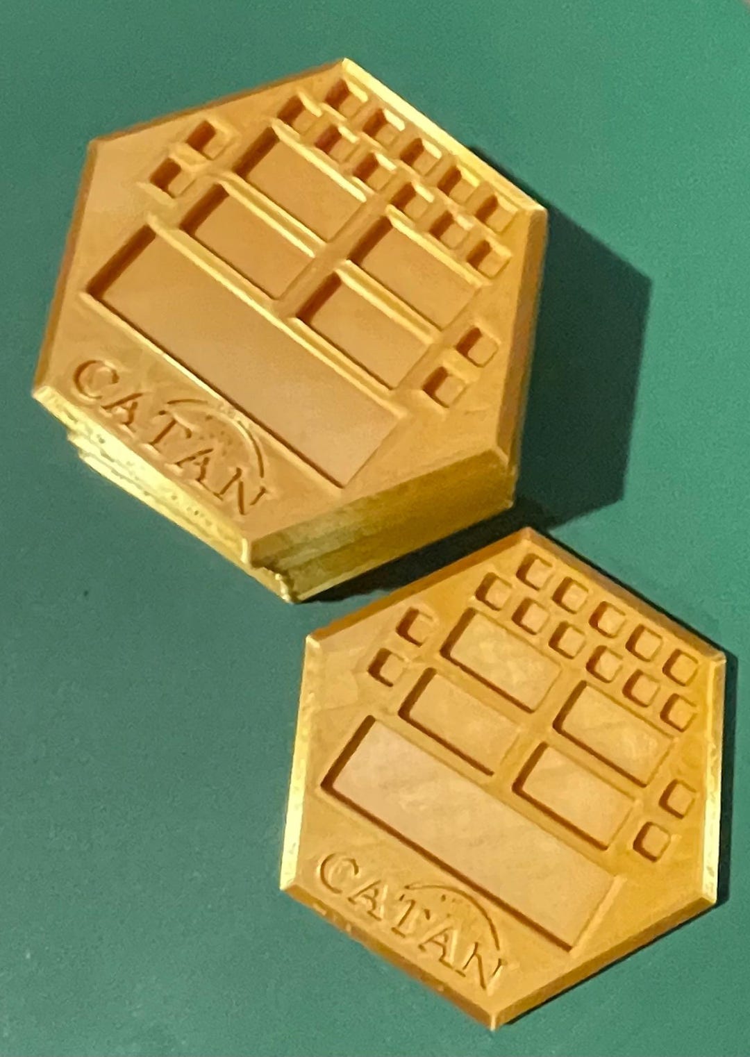 6 CATAN Game Token Organizers, Resin, FREE Shipping - Etsy