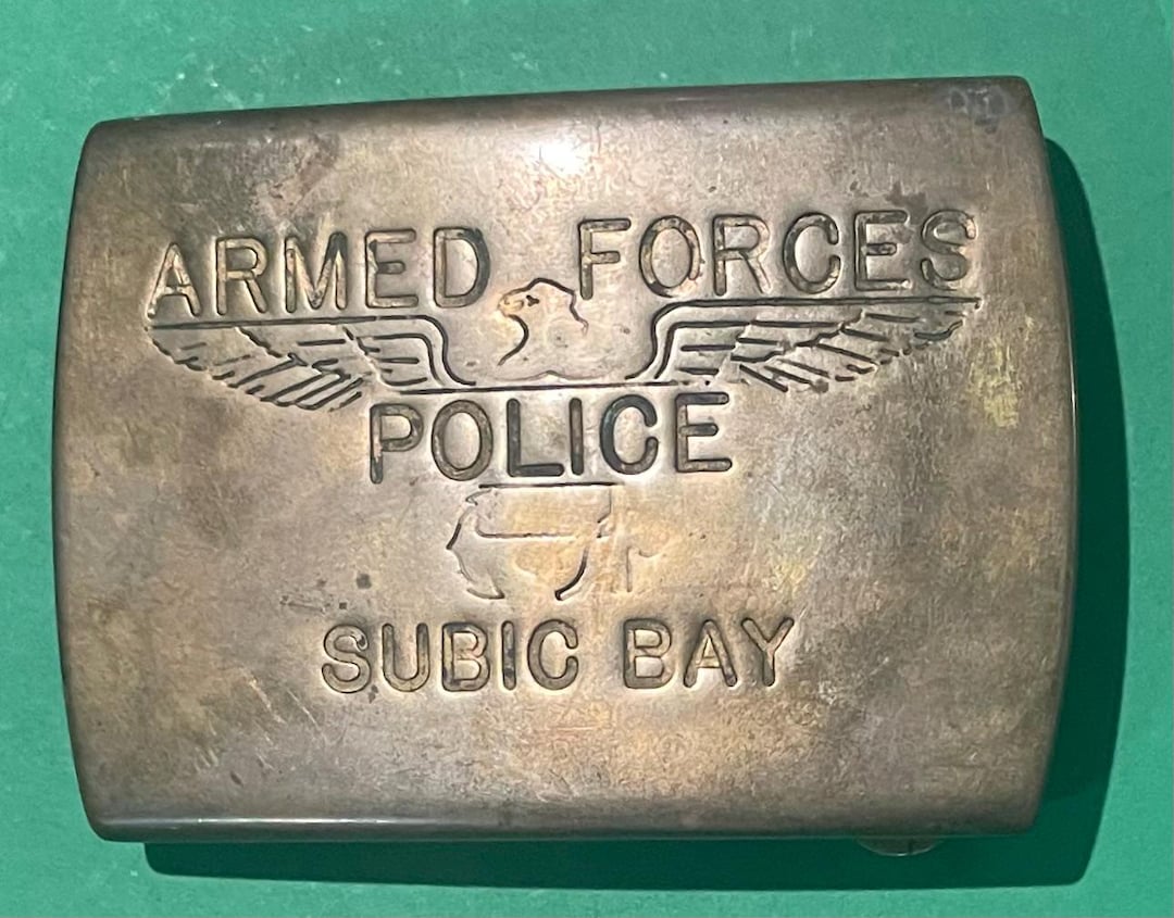USMC Military Brass Belt Buckle, Armed Forces Police 'subic Bay ...