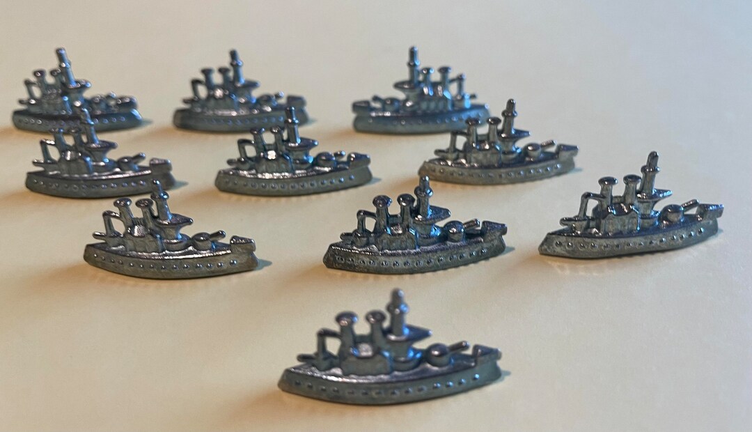 Set of 10 Classic MONOPOLY BATTLESHIPS. FREE Shipping - Etsy