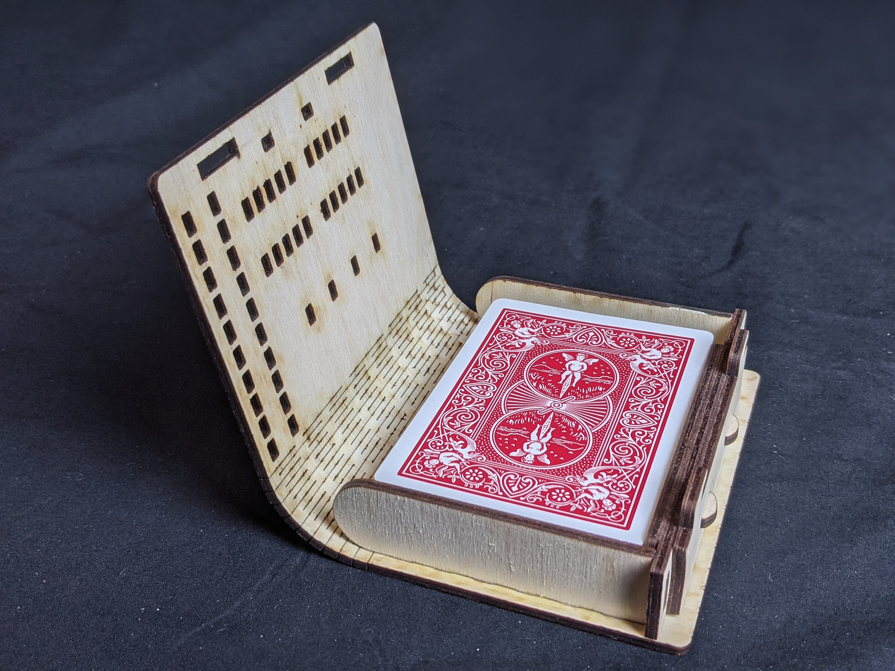 Personalized Wooden Euchre Score Board Playing Card Box | Etsy