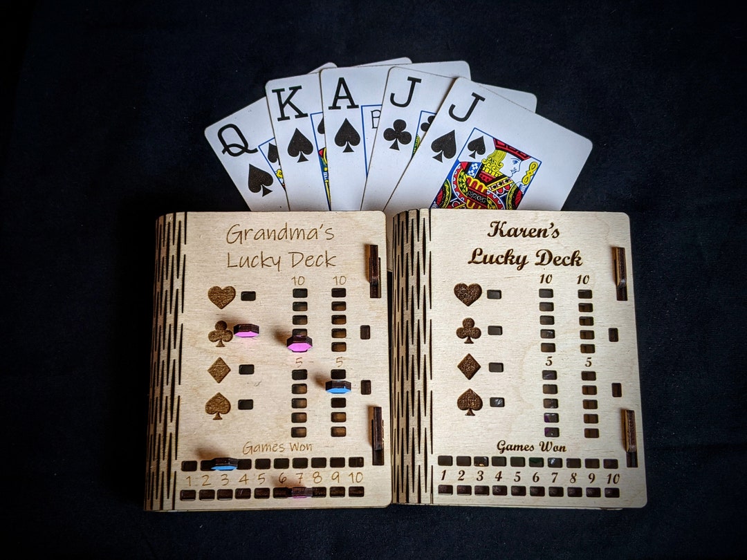 Personalized Wooden Euchre Score Board Playing Card Box - Etsy