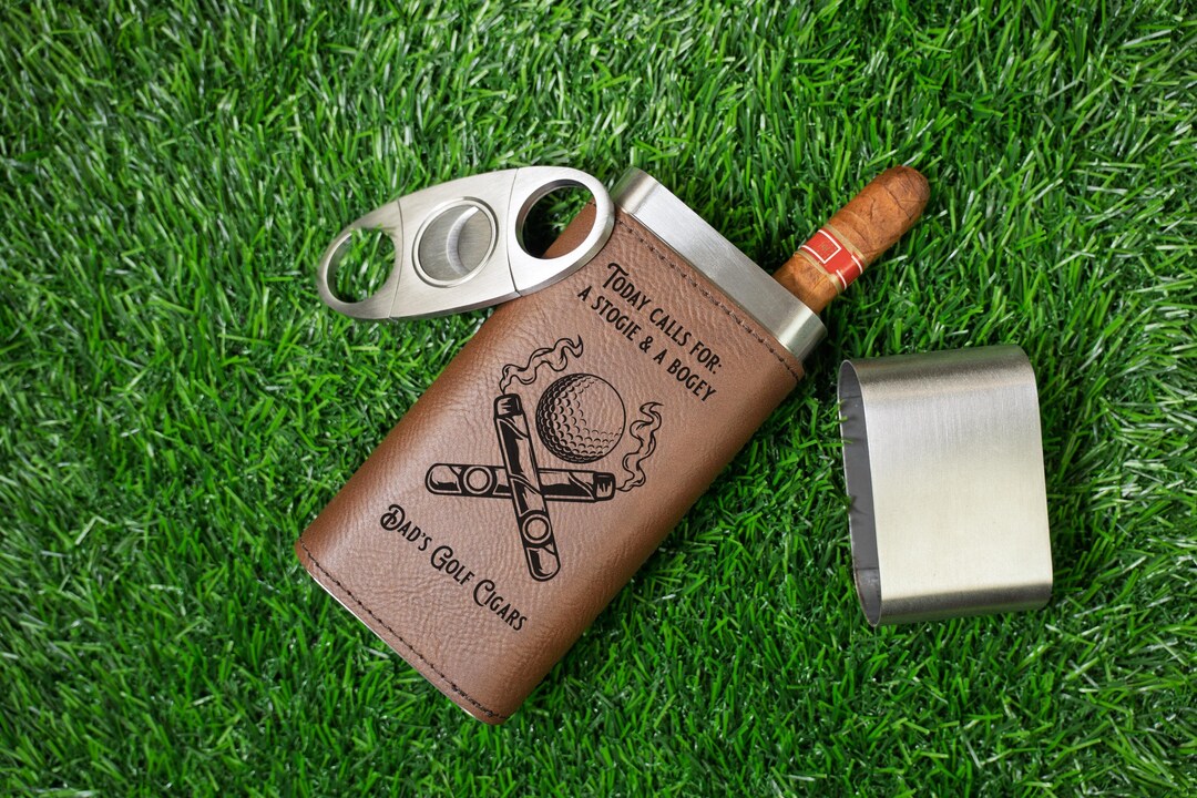 Customizable Golf Cigar Case | Dad/husband Golf Gift | Father's Day ...